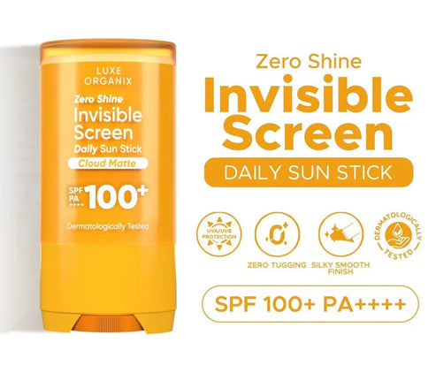 LUXE ORGANIX Zero Shine Invisible Screen Daily Sun Stick SPF 100 17g ...