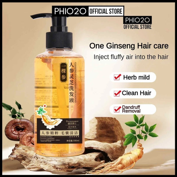 GINSENG GANODERMA HERBAL SHAMPOO FOR GROWTH SHINY AND HEALTHY HAIR 300 – Beauty Vault Ph